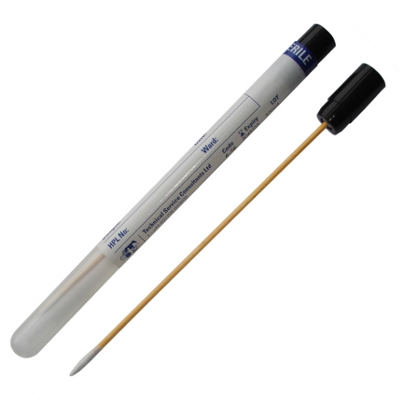 TS/6-S6:250 - Sharpened Tip Woodshaft Swab - 6 inch, cotton tip, in Tube